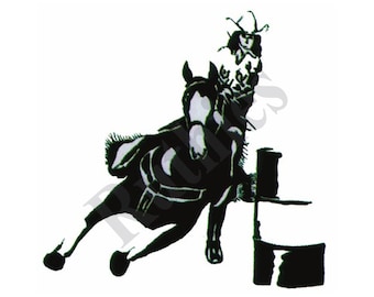 Barrel Racing Embroidery Design | Etsy