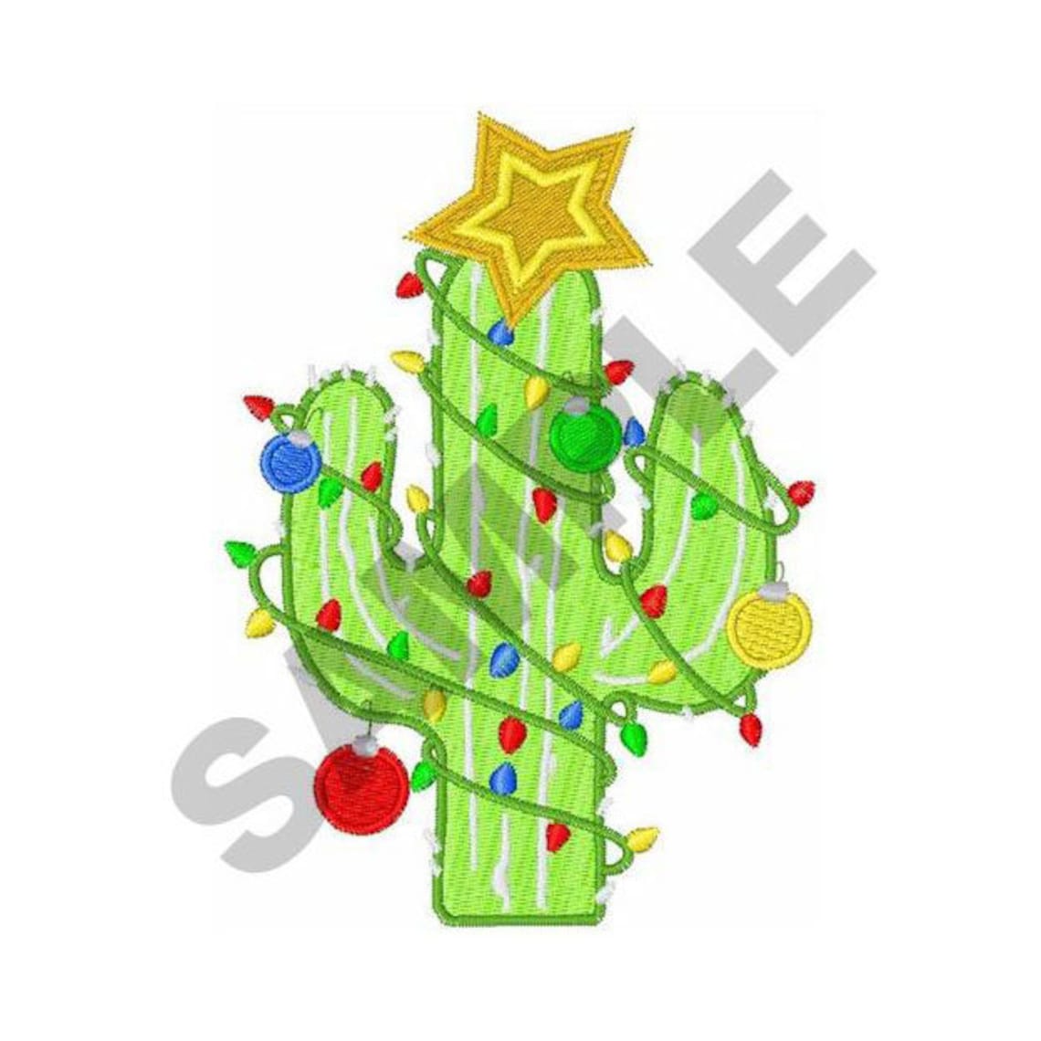 Christmas Cactus Embroidery Design Machine Embroidery | Etsy