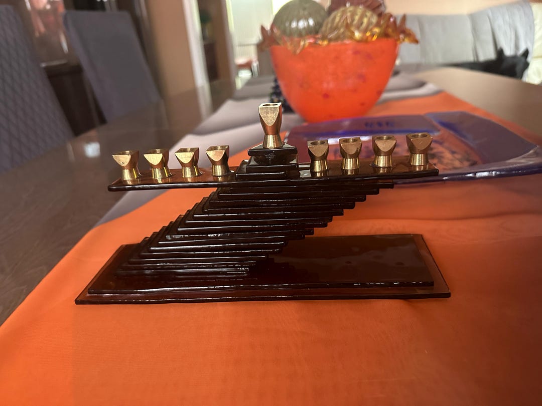 Contemporary Hanukkah Menorah Hanukkia Hanukiya Hanukiah Upcycled - Etsy