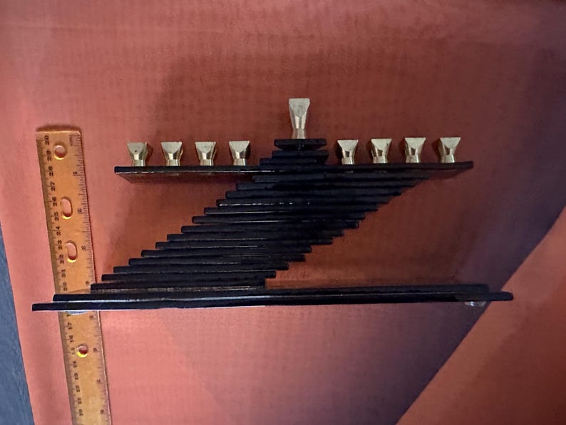 Contemporary Hanukkah Menorah Hanukkia Hanukiya Hanukiah Upcycled - Etsy