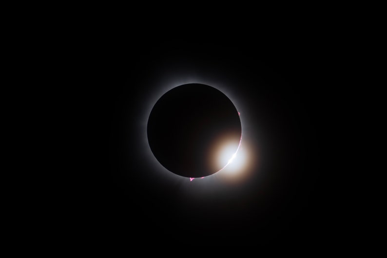 2024 Solar Eclipse Art Print | Diamond Ring | Totality | Corona | April ...