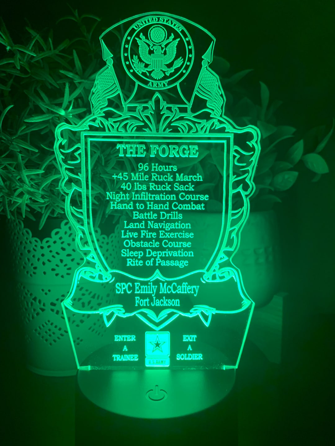 ARMY Forge Crest LED Acrylic Personalized Light - Etsy