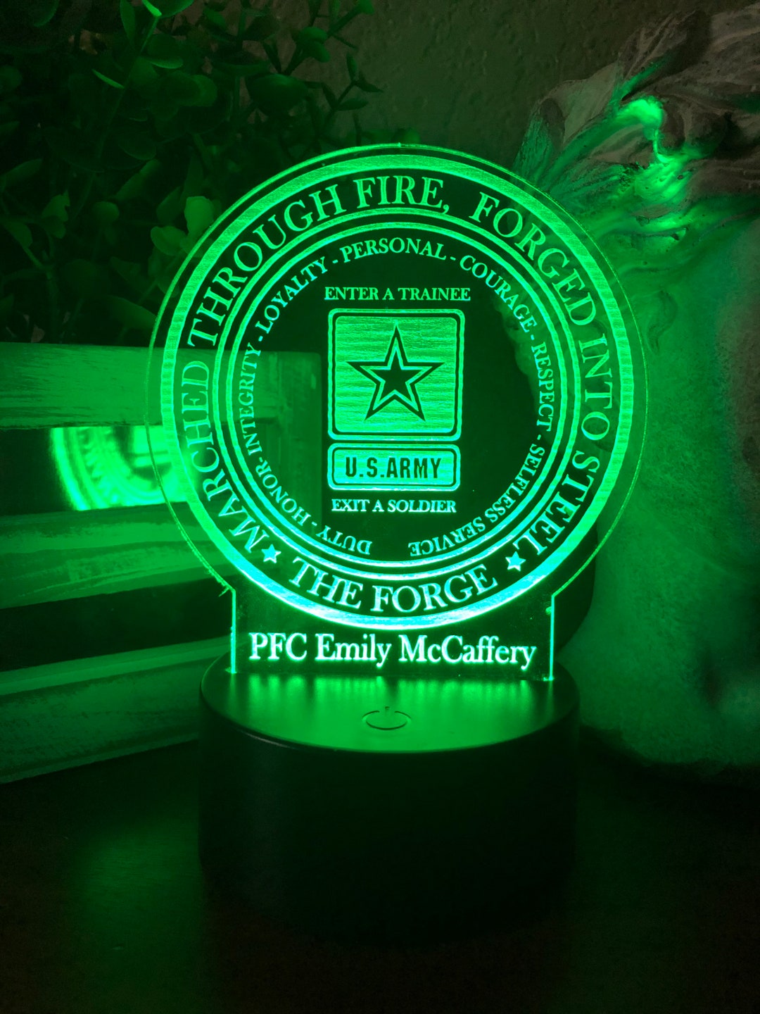 ARMY Forge Medallion LED Acrylic Personalized Light - Etsy