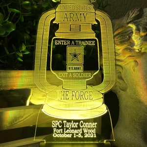ARMY Forge Lantern Style LED Acrylic Personalized Light - Etsy
