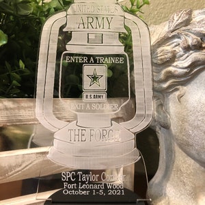 ARMY Forge Lantern Style LED Acrylic Personalized Light - Etsy
