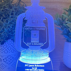 ARMY Forge Lantern Style LED Acrylic Personalized Light - Etsy