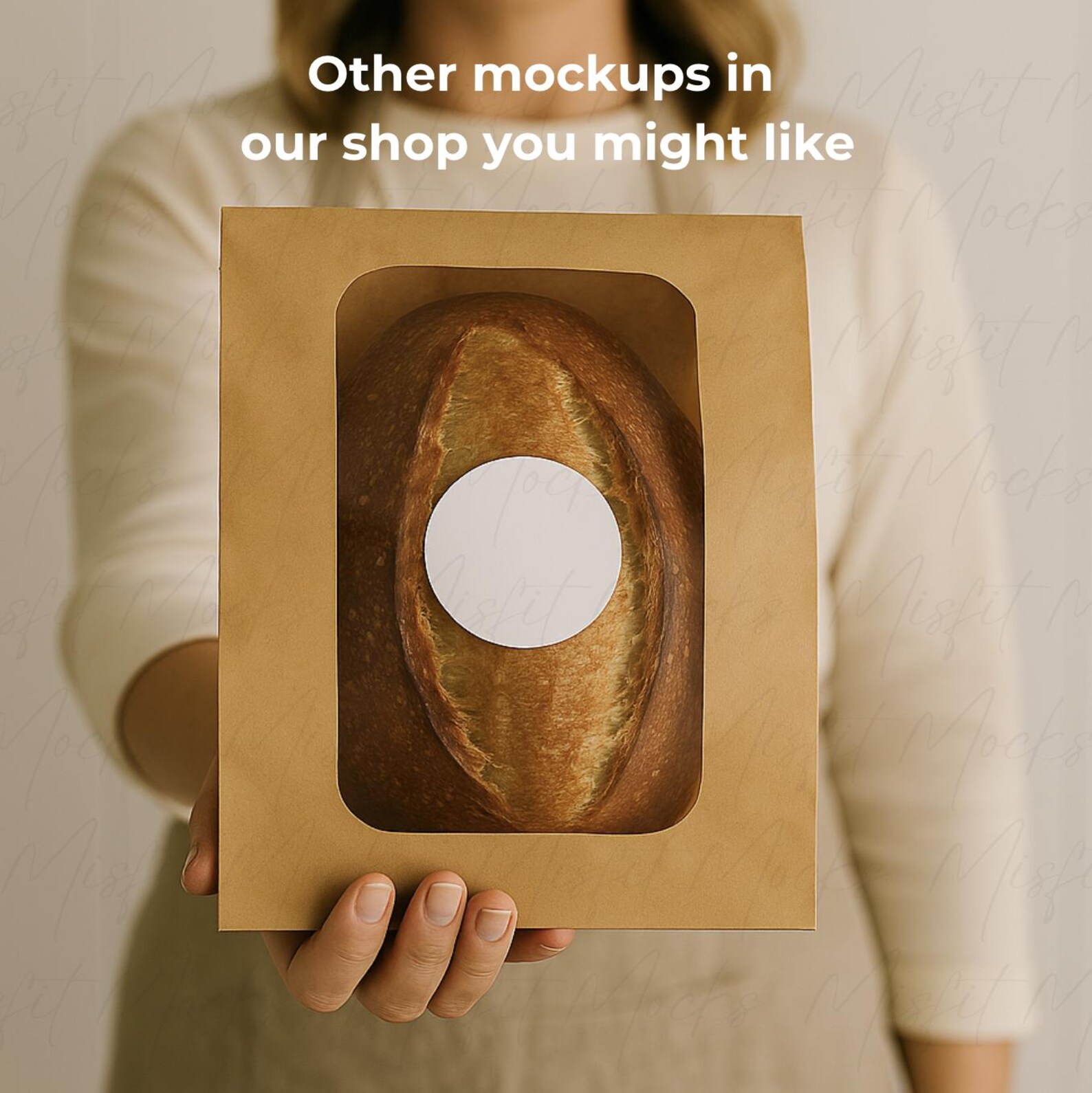 Round Sticker Mockup, Bakery Sourdough Product Mock, Circle Sticker ...