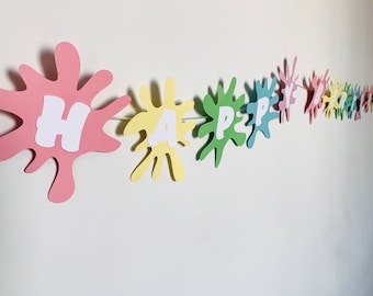 Paint Splatter Banner | Etsy