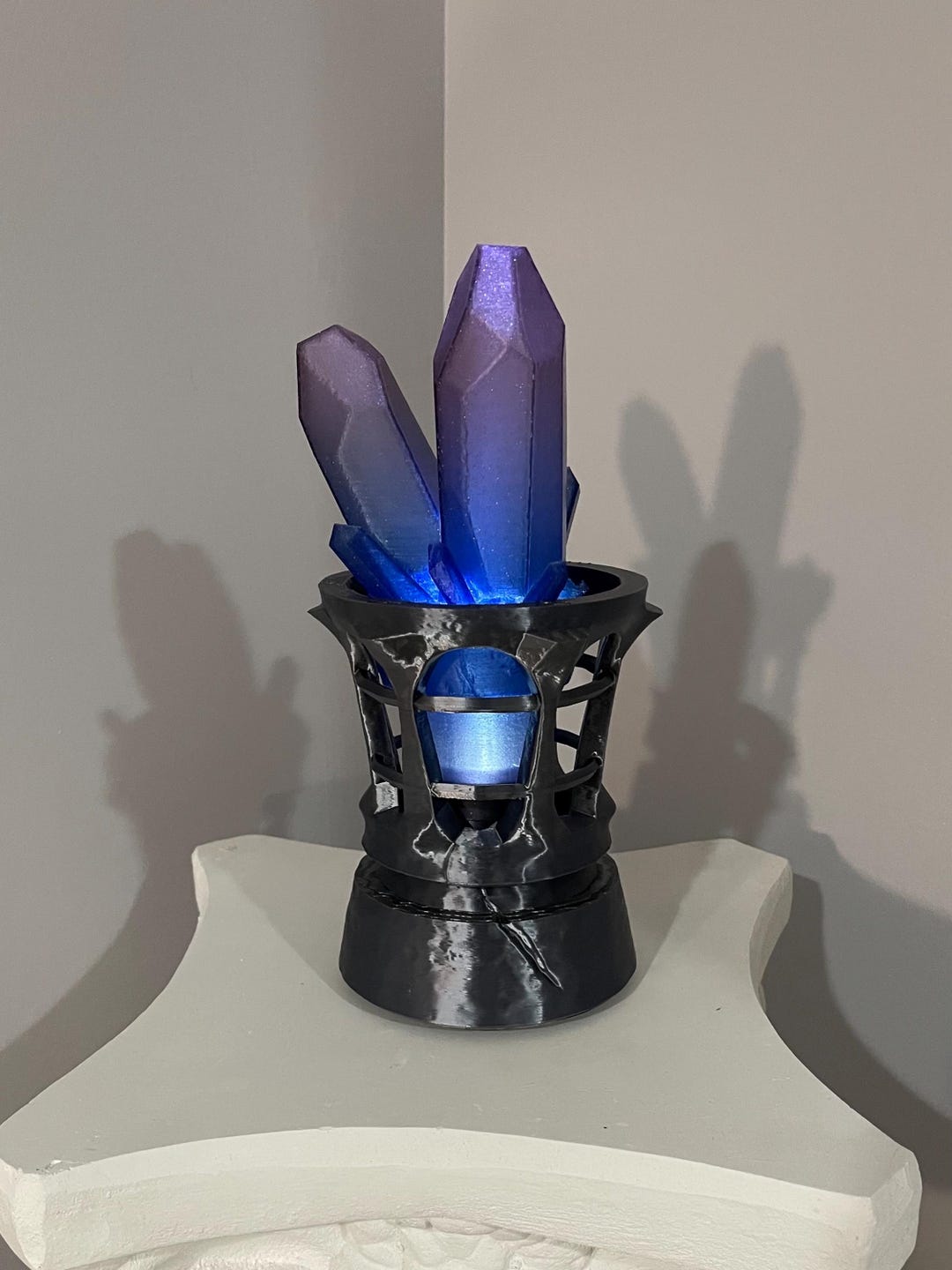 Gem Stone Lamp Magical Glowing Gaming Decor Fantasy Glitter Gemstone ...