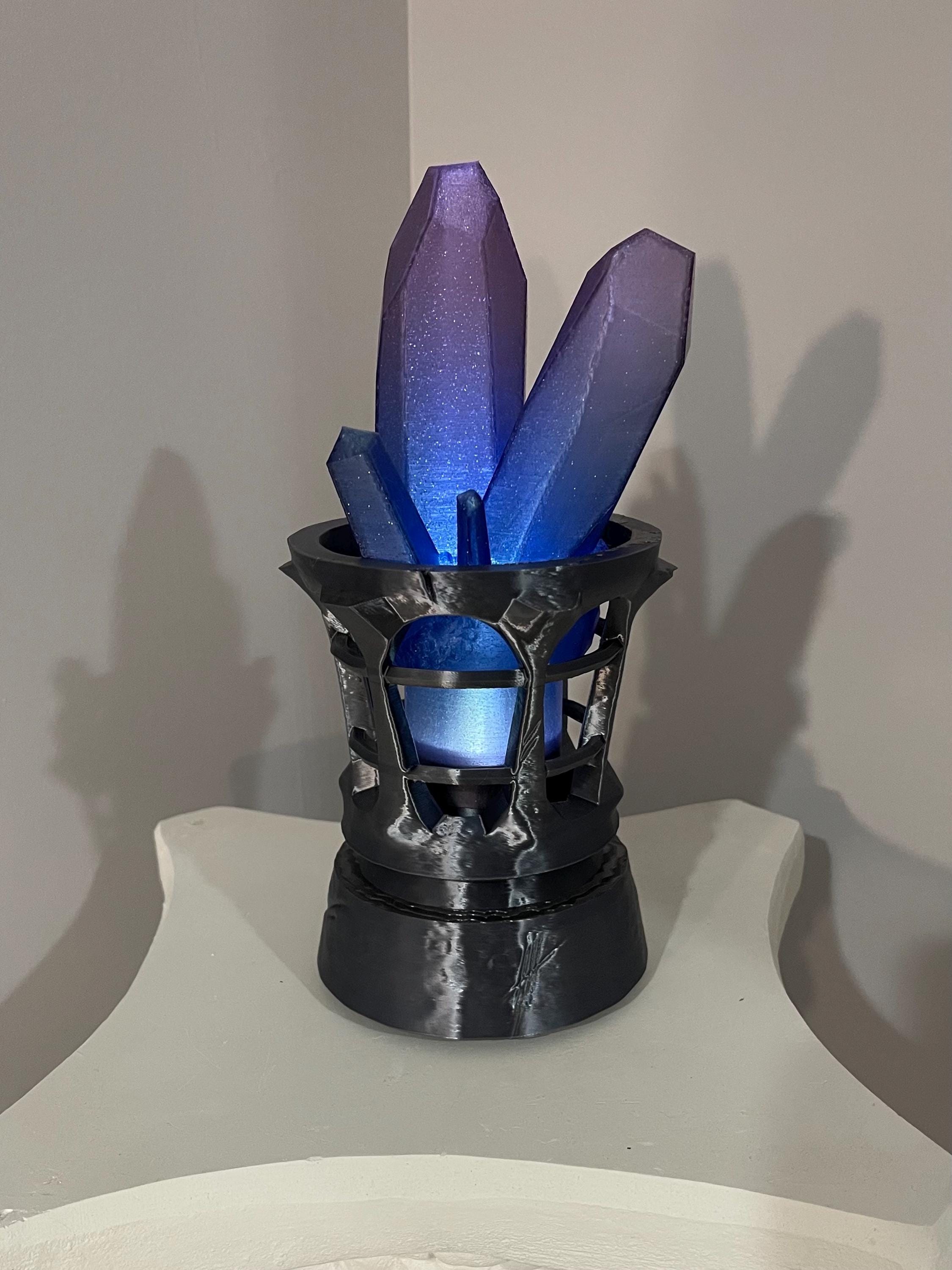 Gem Stone Lamp Magical Glowing Gaming Decor Fantasy Glitter Gemstone ...