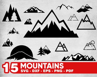 Mountains svg | Etsy