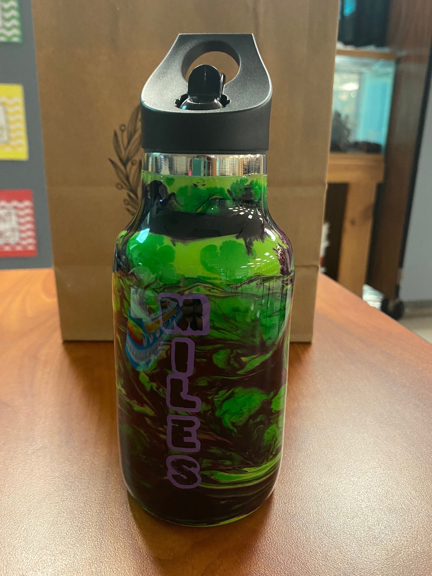 Custom 12 Oz Kids Hulk Stainless Resin Water Bottle - Etsy