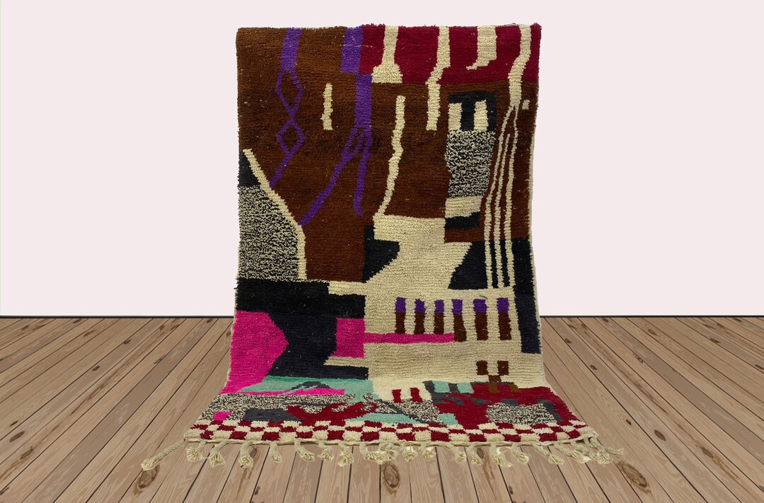 Handwoven Wool Rug, Bold Geometric and Abstract Design - Etsy
