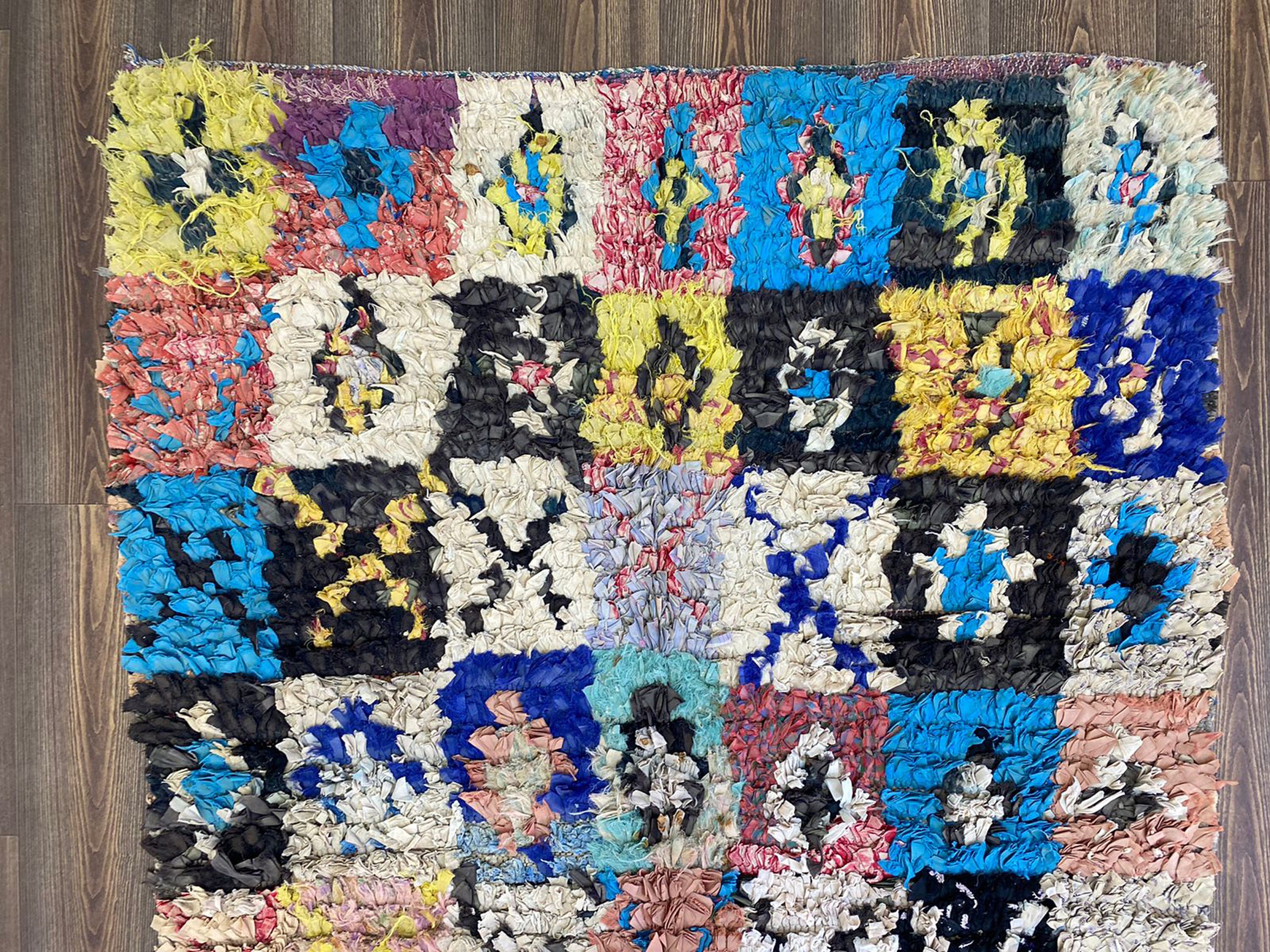 Azilal Boucherouite Colorful Rug Moroccan Vintage 4x6 Feet - Etsy