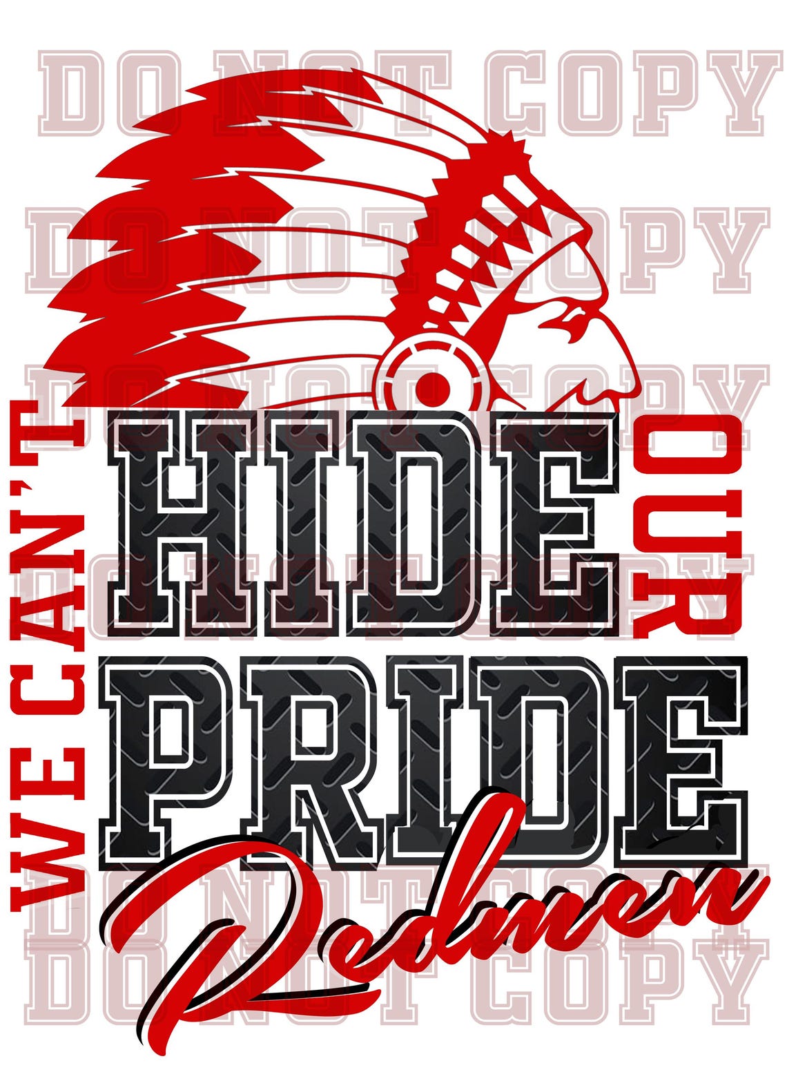 Redmen Mascot PNG: Leopard Print, Football Spirit (digital Download) - Etsy