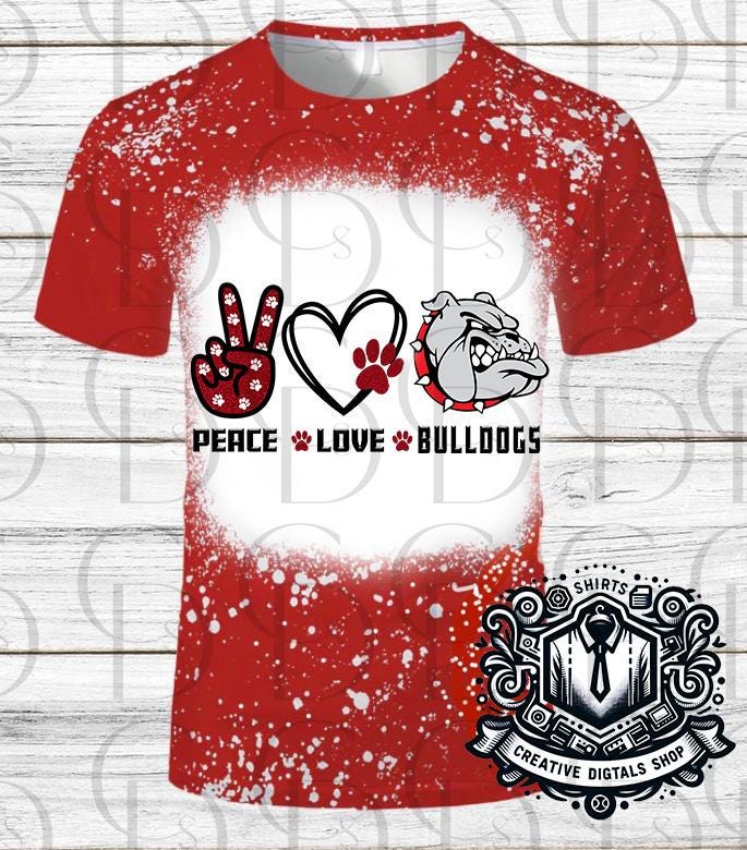 Bulldogs School Mascot PNG: Peace, Love, Paw (digital Download) - Etsy