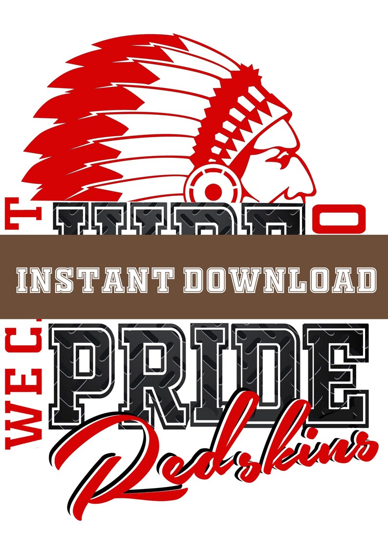Redskins Mascot 2 Pngs: Indian, Wrestling, Pride Football Spirit ...