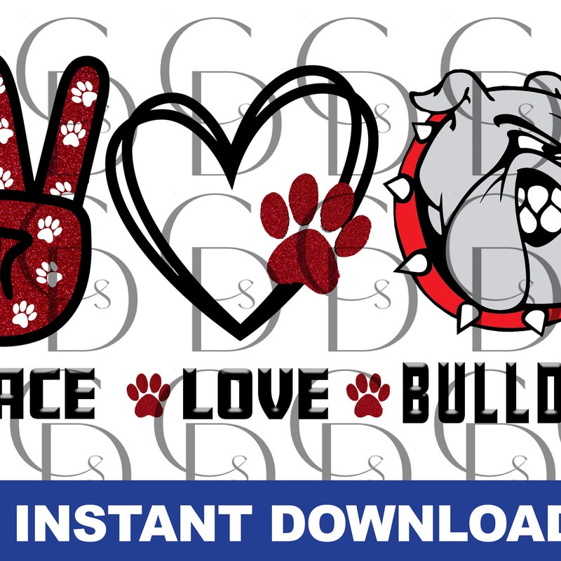 Bulldog Paw Print - Etsy