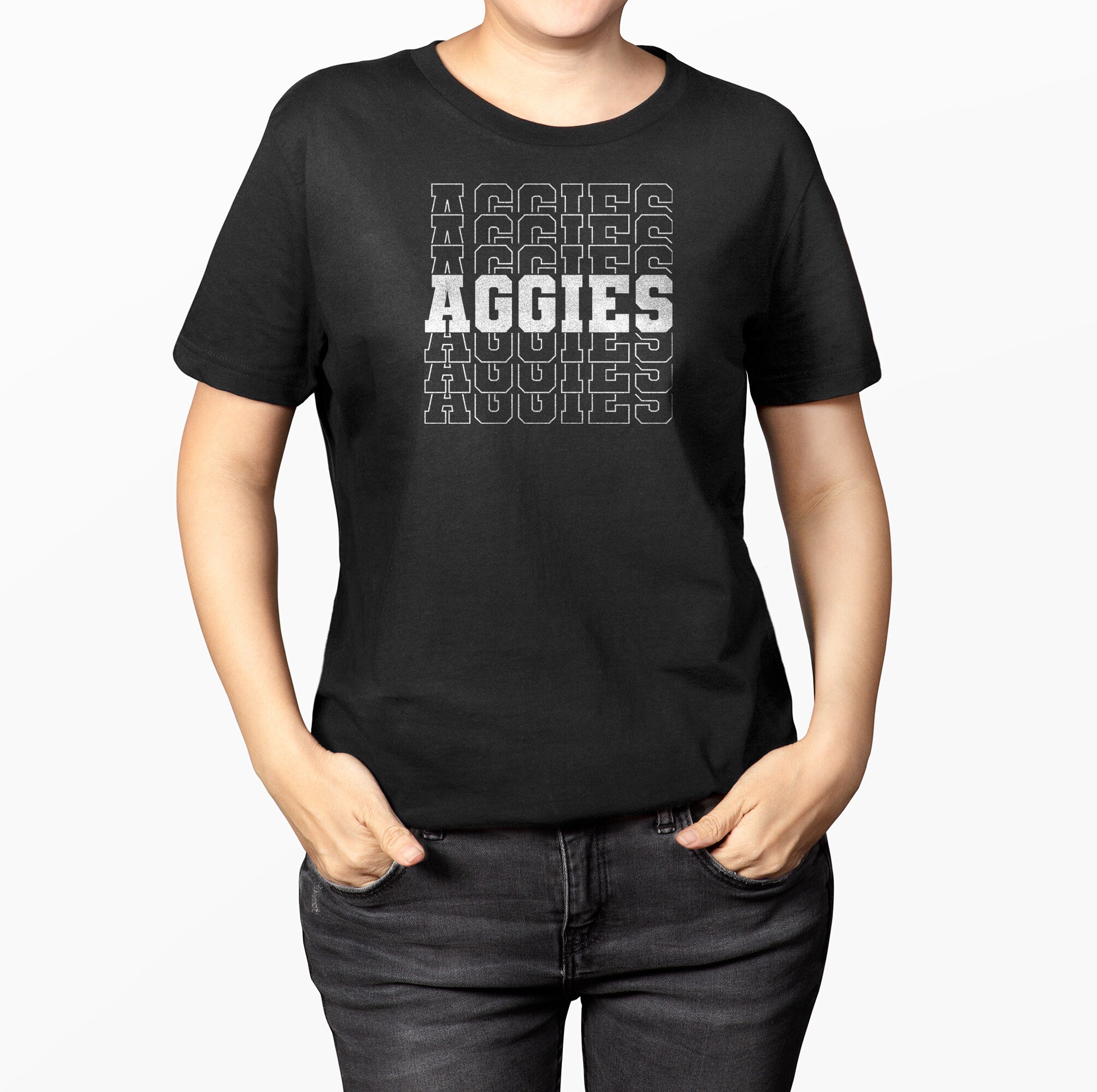 Aggies Stacked PNG, Cricut Silhouette, High School, Middle School ...