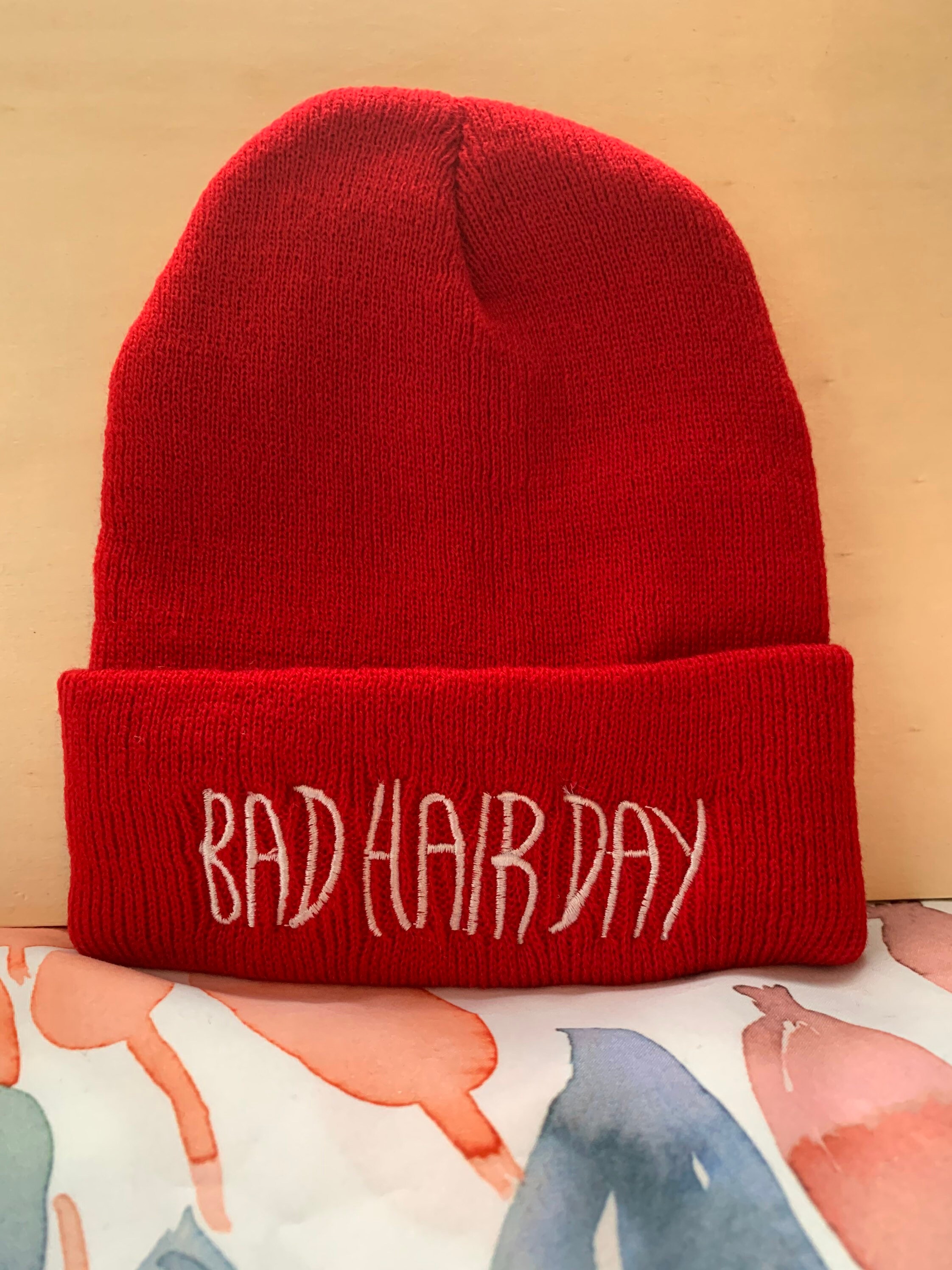 White Bad Hair Day Beanie