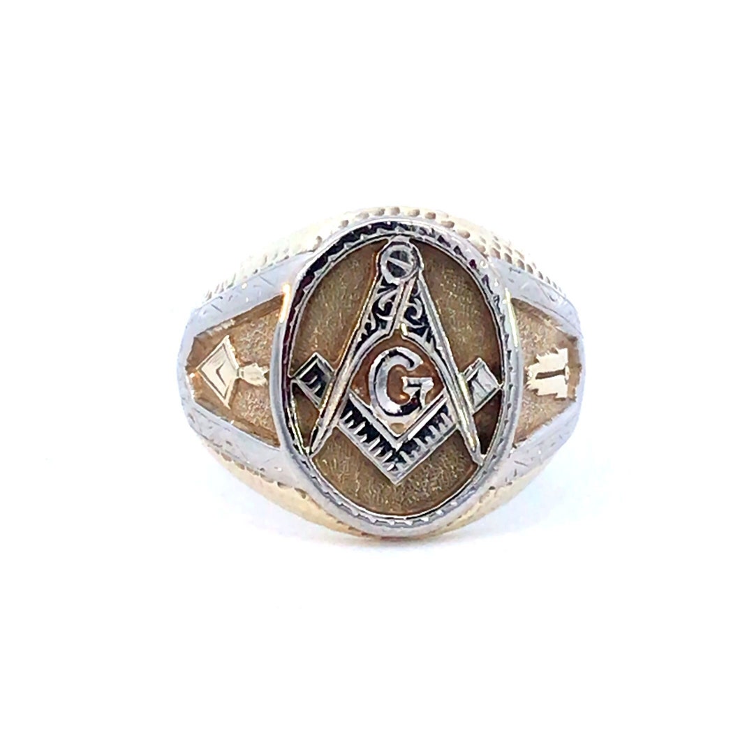 Masonic Oval Signet 14ky Gents Ring - Mason Jewelry - Masonic Jewelry ...
