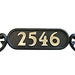 Mailbox Address Number Plate 1 With Brass Numbers | Rust-proof Cast ...