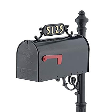 Mailbox Address Number Plate 1 With Brass Numbers - Etsy