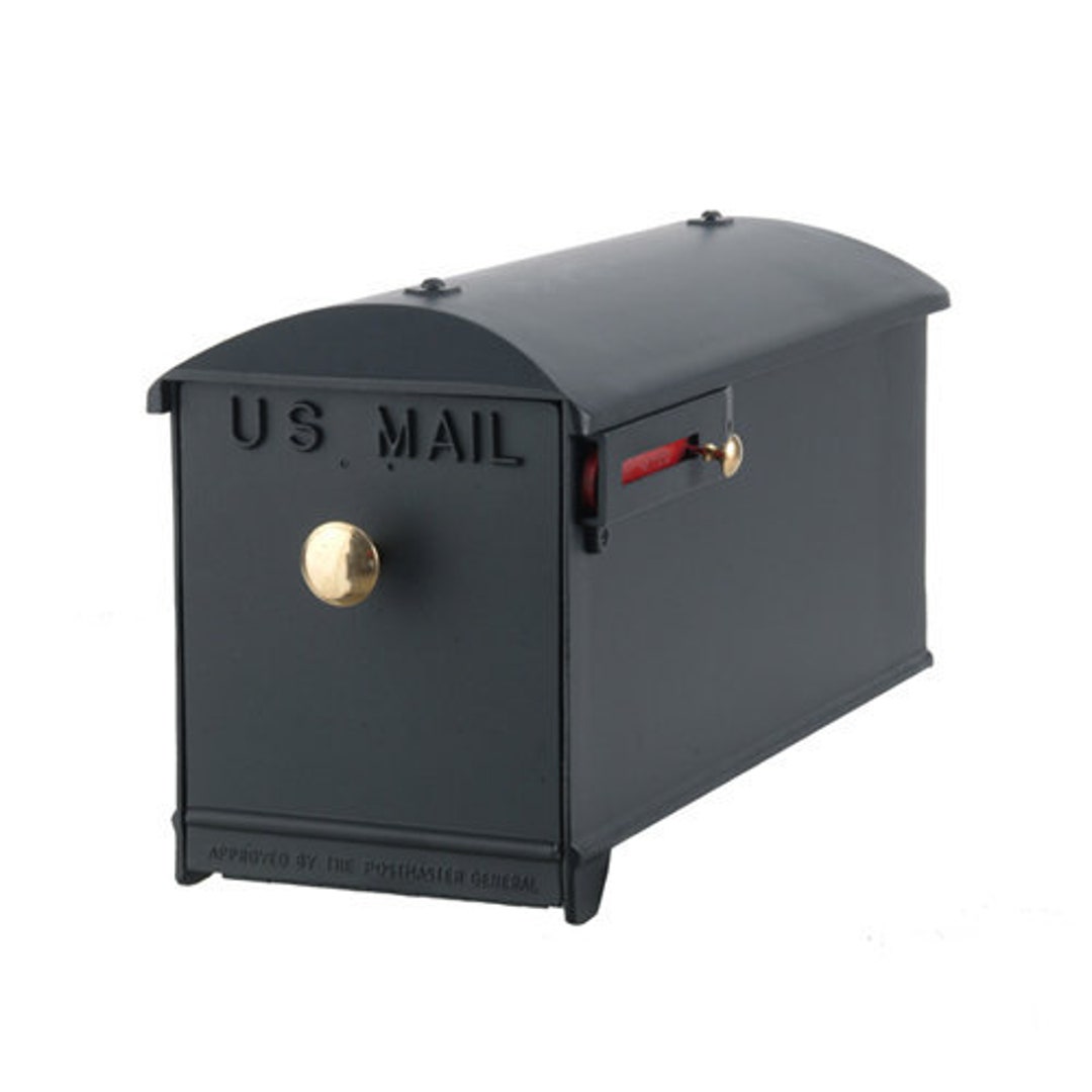Gsi Luxury Mailbox - Black Style 0K | Post Mount Mailbox Address ...