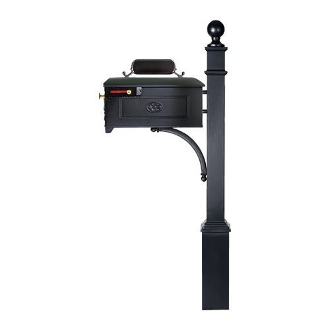 Gsi 611K Mailbox and Post System | Aluminum Mailbox With Address Plate ...