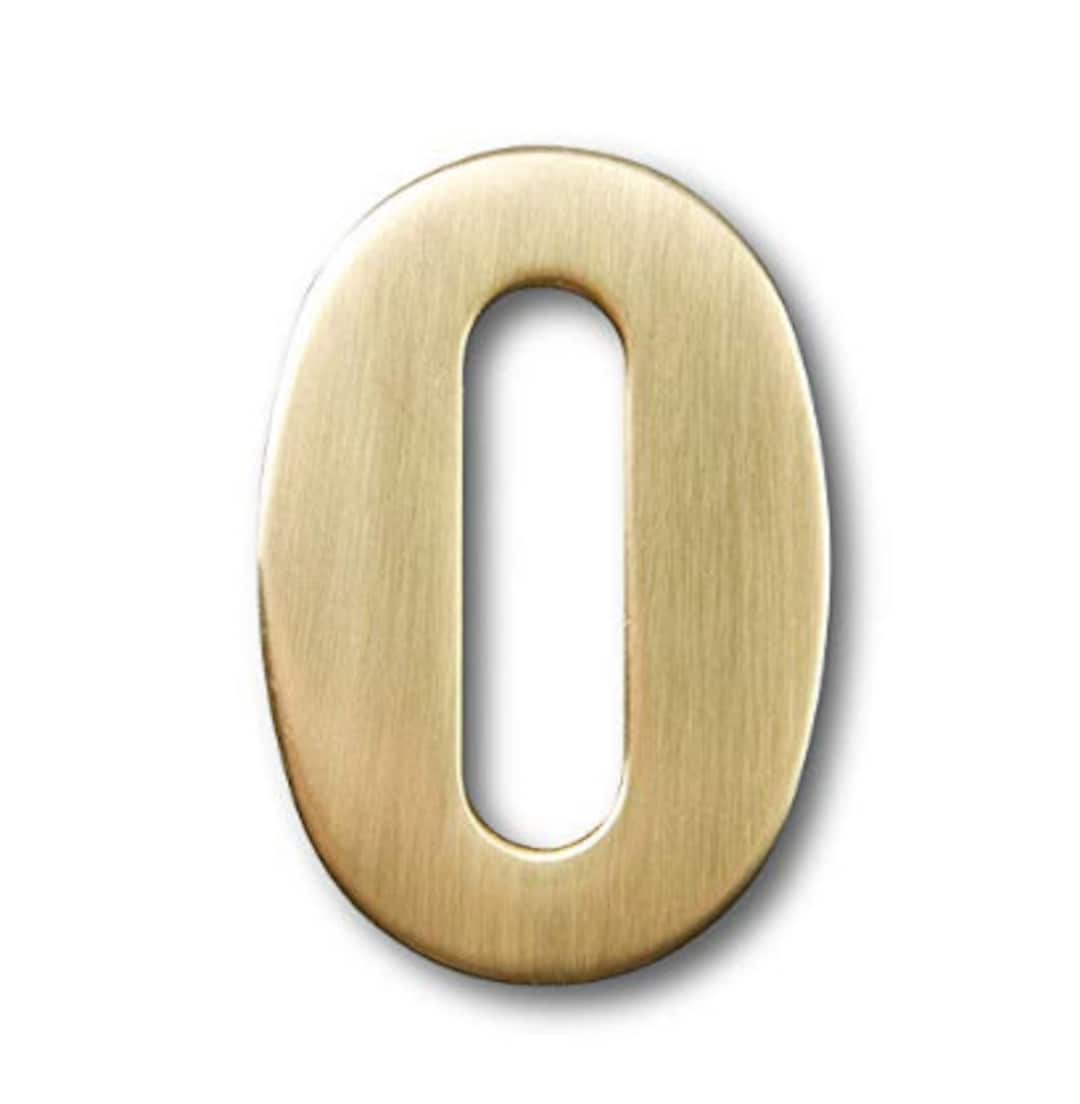 Gsi 2" Inch Solid Brass - Mailbox Number #0 | Self-adhesive ...