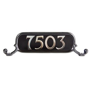 Mailbox Address Number Plate 3 With Brass Numbers | Rust-proof Cast ...