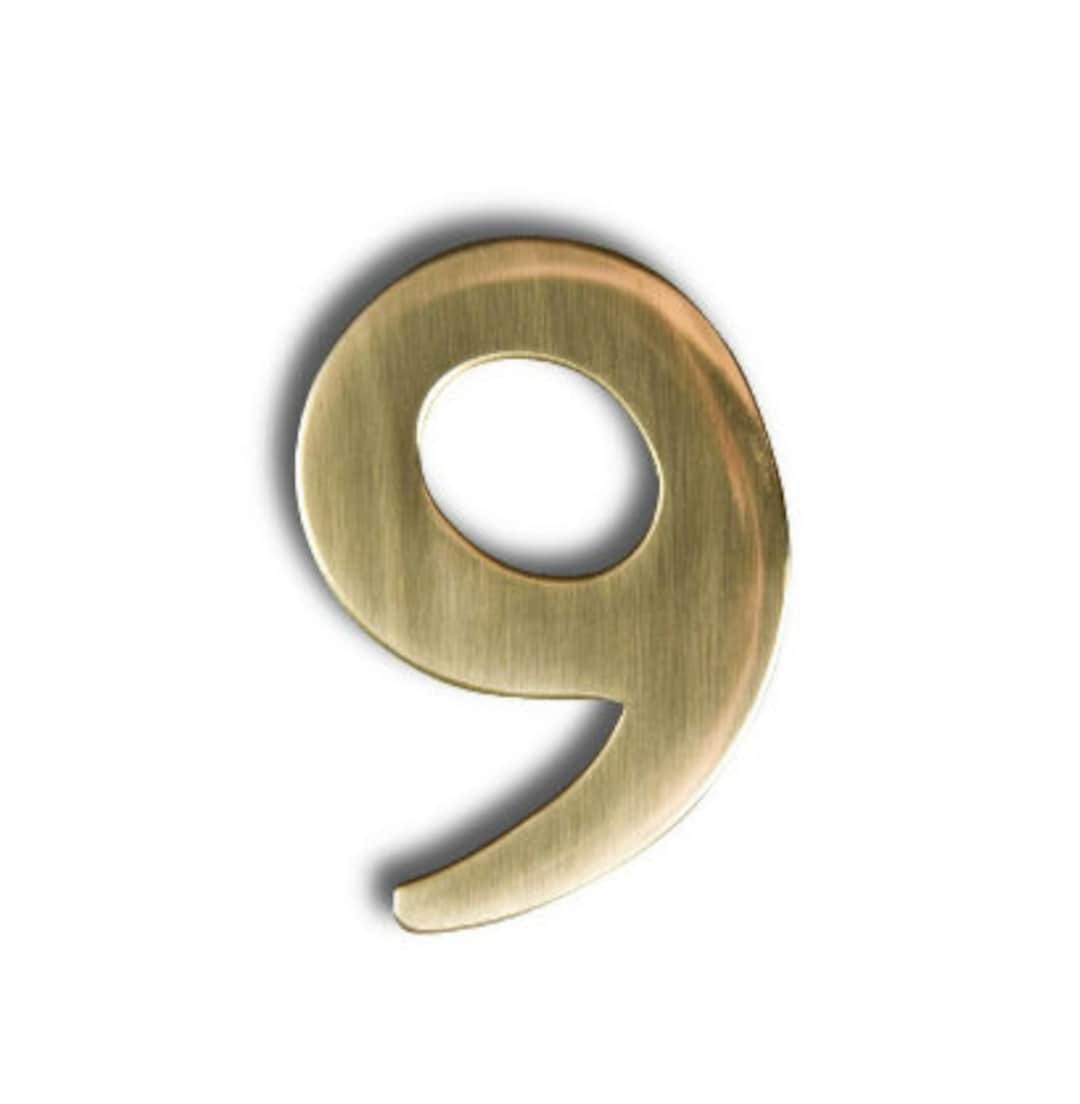 Gsi 2" Inch Solid Brass - Mailbox Number #9 | Self-adhesive ...