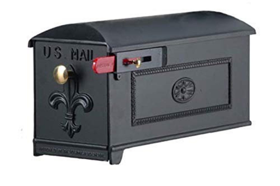 Gsi Luxury Mailbox - Black Style 1K | Post Mount Mailbox Address ...