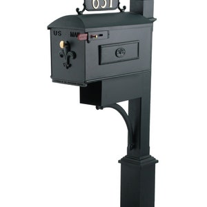 Mailbox Address Number Plate 3 With Brass Numbers | Rust-proof Cast ...