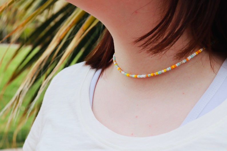 Island Escape VSCO Waterproof Beaded Choker Necklace Surf | Etsy