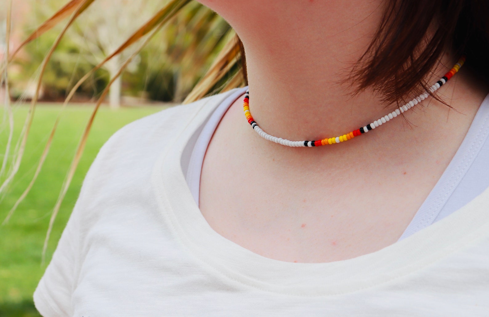 Native White | VSCO Waterproof Beaded Choker Necklace, Surf Jewelry ...