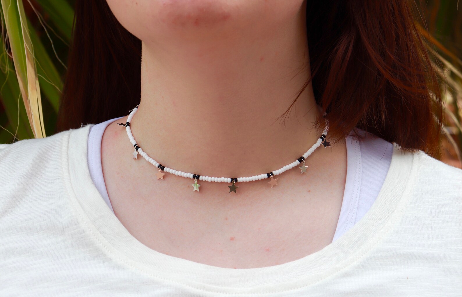 Stary Night|vsco Waterproof Beaded Choker Necklace, Surf Jewelry - Etsy