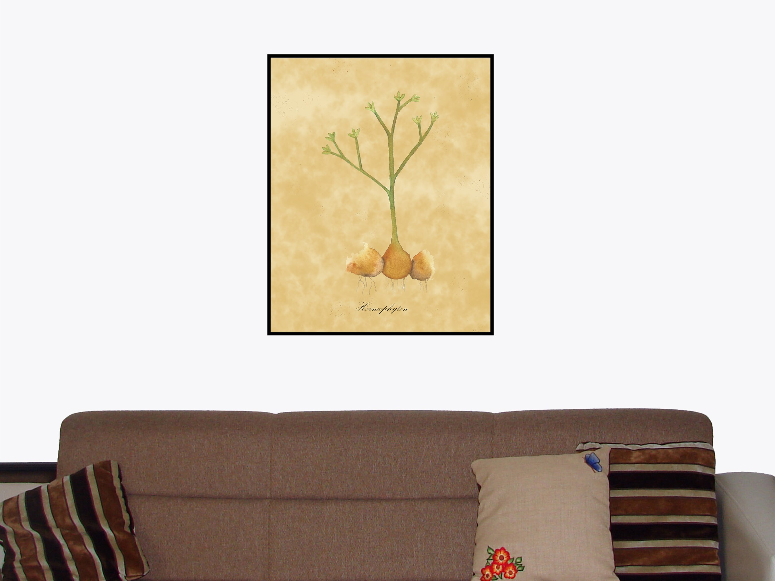 Horneophyton, Fossil Plant, Original Watercolor, Vintage Style ...