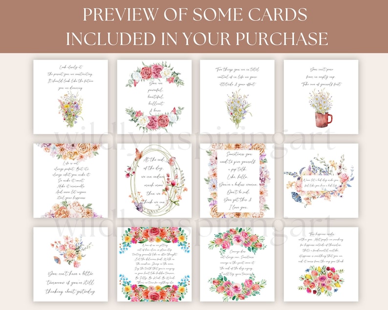 Inspirational Quotes Cards Printable Cards Motivational - Etsy