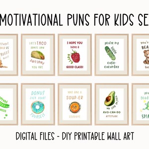 Kids Wall Art, Classroom Decor, Printable Wall Art Bundle, Funny ...