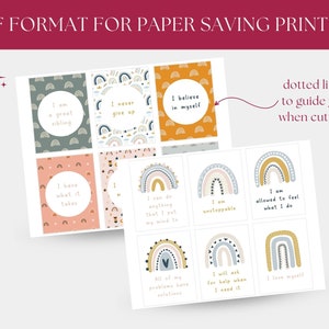 Kids Affirmation Cards Growth Mindset Printable Cards Deck - Etsy