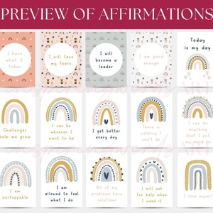 Kids Affirmation Cards Growth Mindset Printable Cards Deck - Etsy