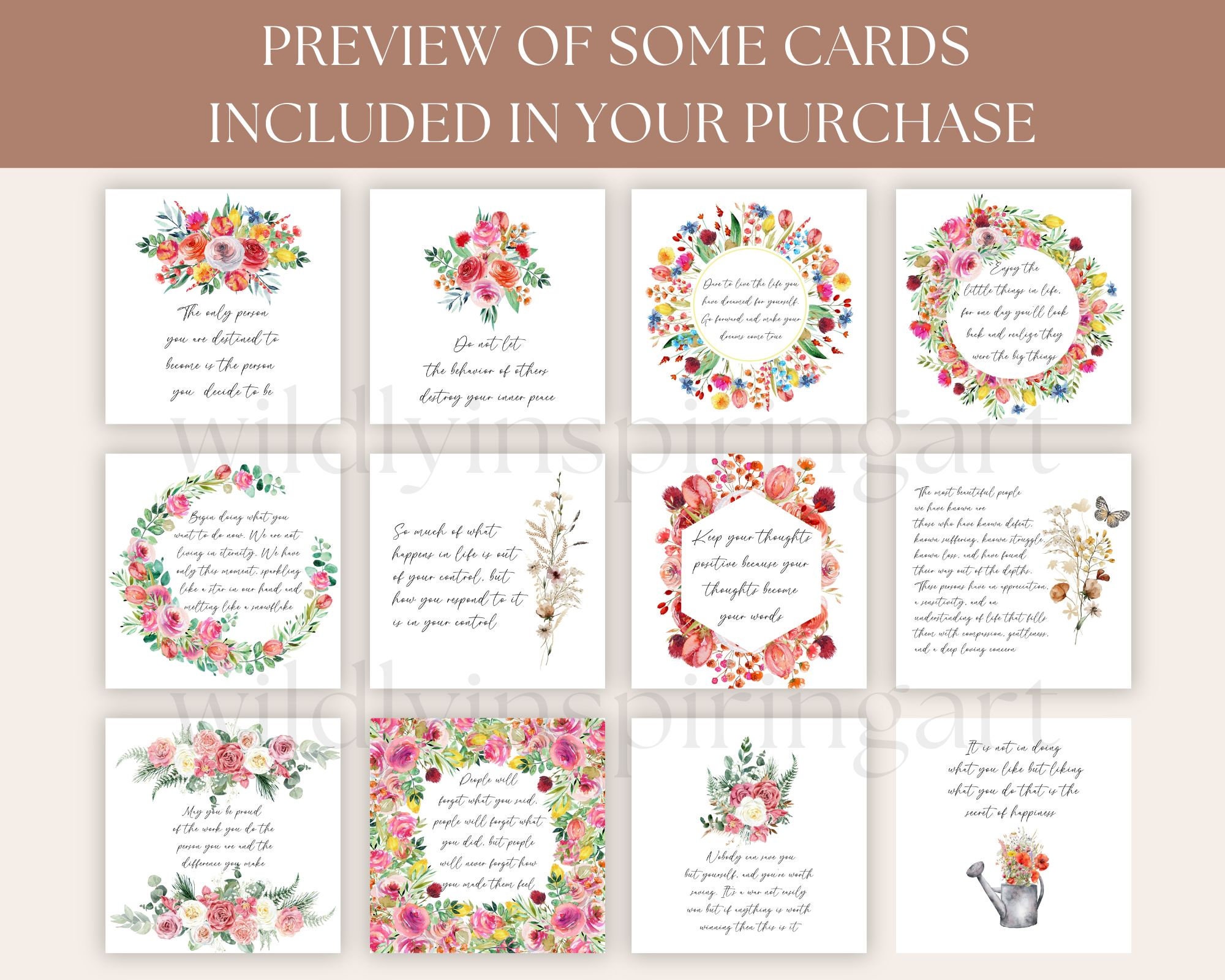 Inspirational Quotes Cards Printable Cards Motivational - Etsy