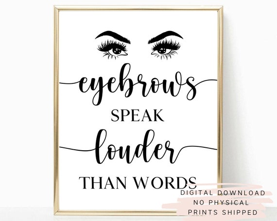 Eyebrow Print Eyebrow Decor Brows Decor Eyebrow Art Makeup | Etsy