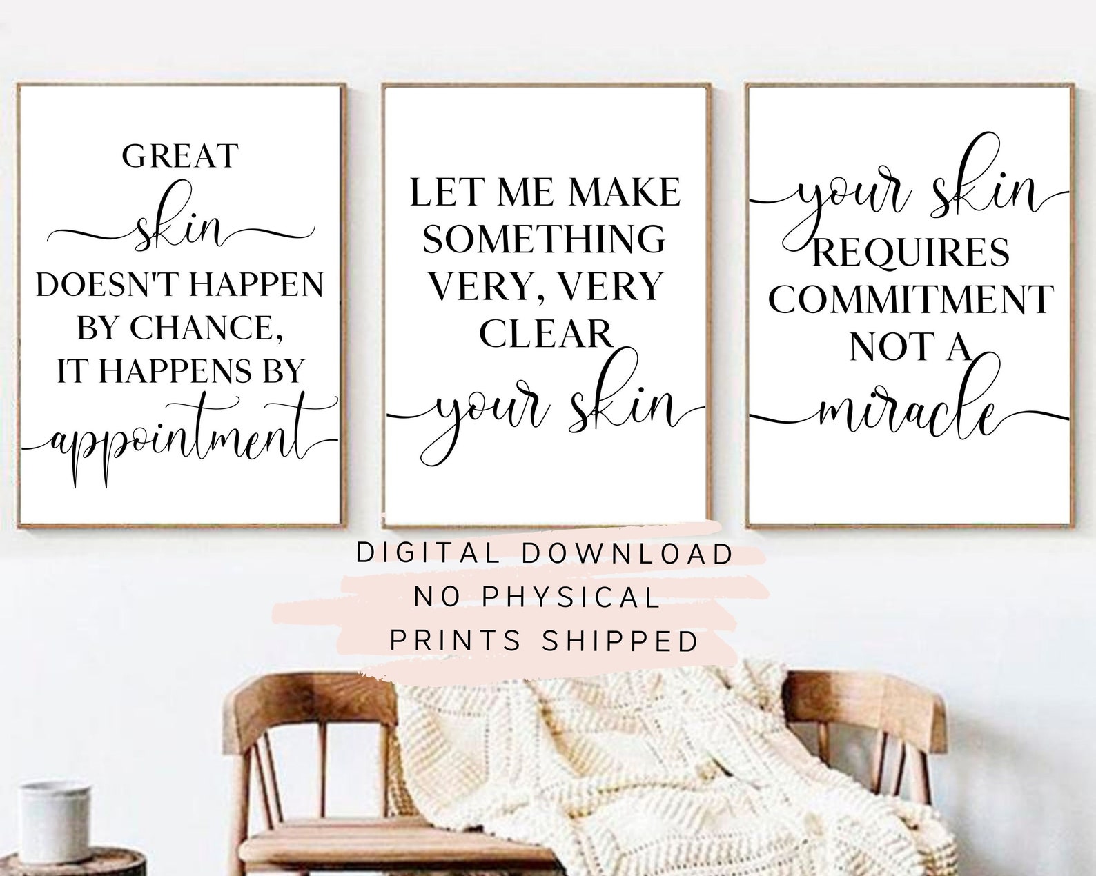 Esthetician Print Aesthetician Wall Decor Skin Quotes Med | Etsy