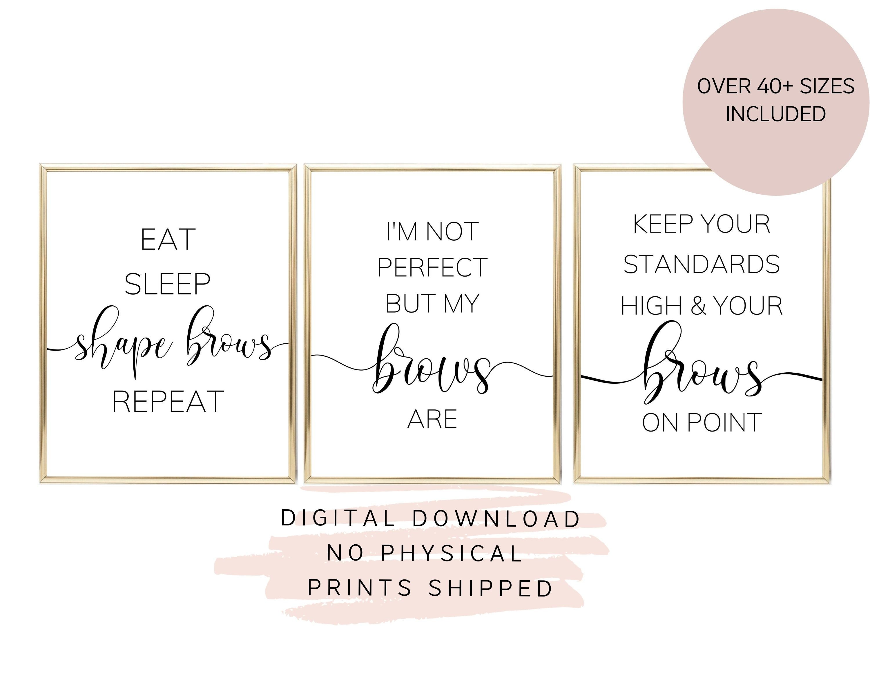 Eyebrow Print Set of 3 Eyebrow Decor Brows Decor Eyebrow - Etsy