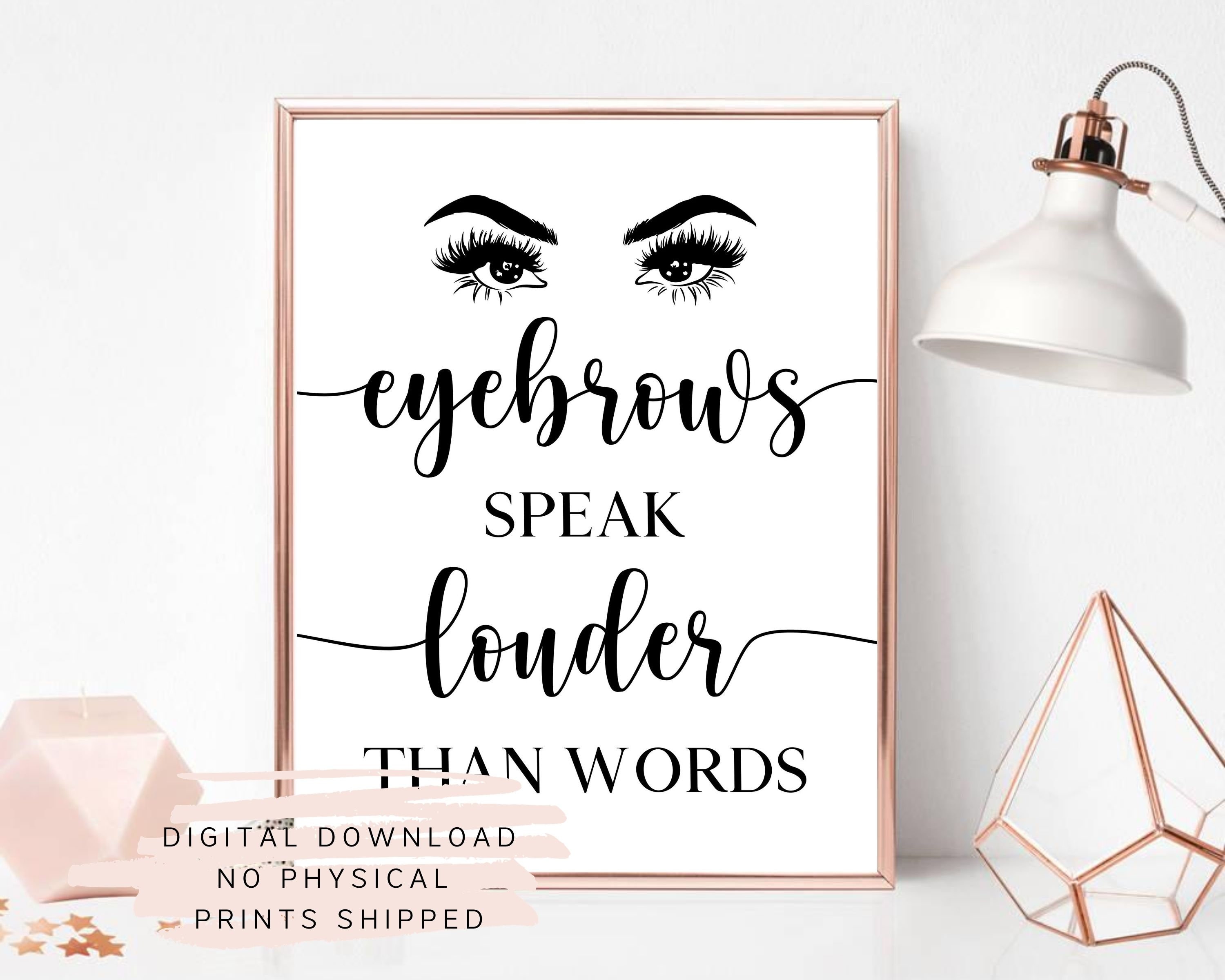 Eyebrow Print Eyebrow Decor Brows Decor Eyebrow Art Makeup | Etsy