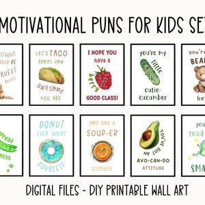 Kids Wall Art, Classroom Decor, Printable Wall Art Bundle, Funny ...