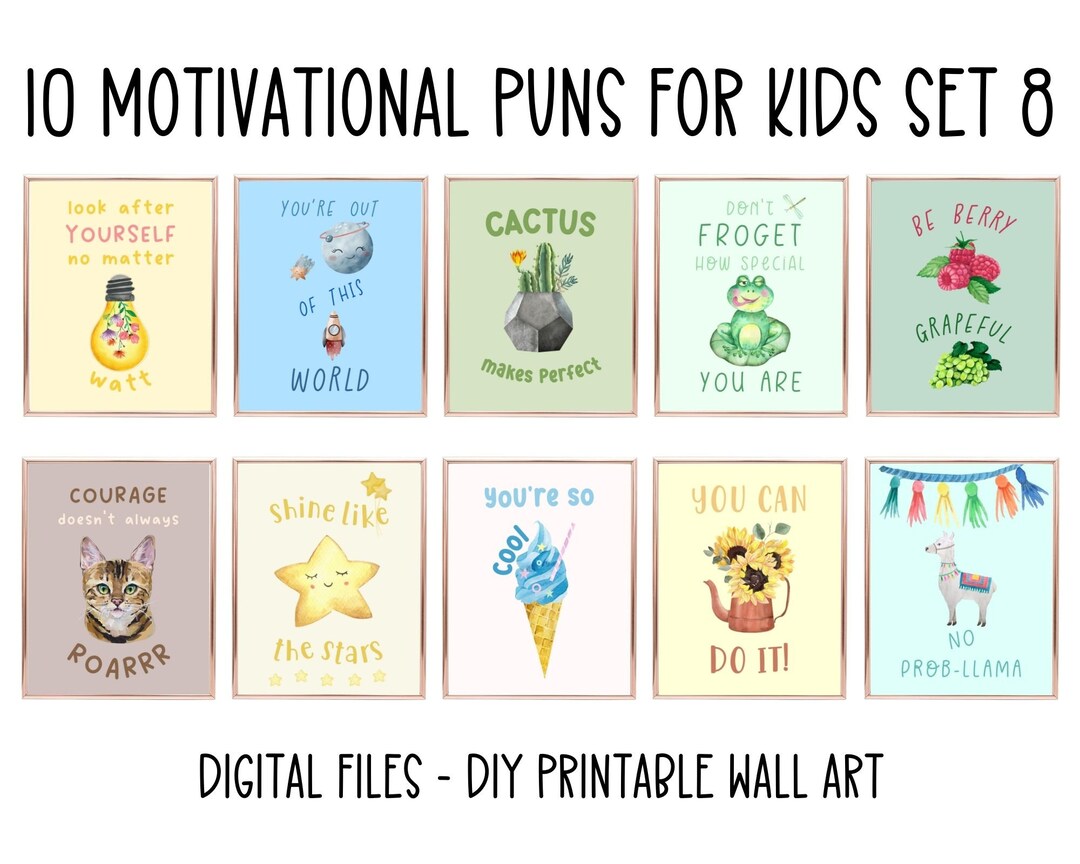 Kids Wall Art Classroom Decor Printable Wall Art Bundle - Etsy