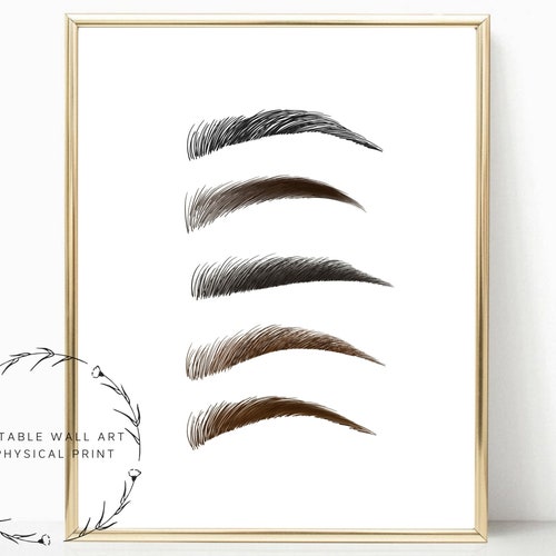 Eyebrows Beauty Print Brows Artist Digital Art Gift for | Etsy